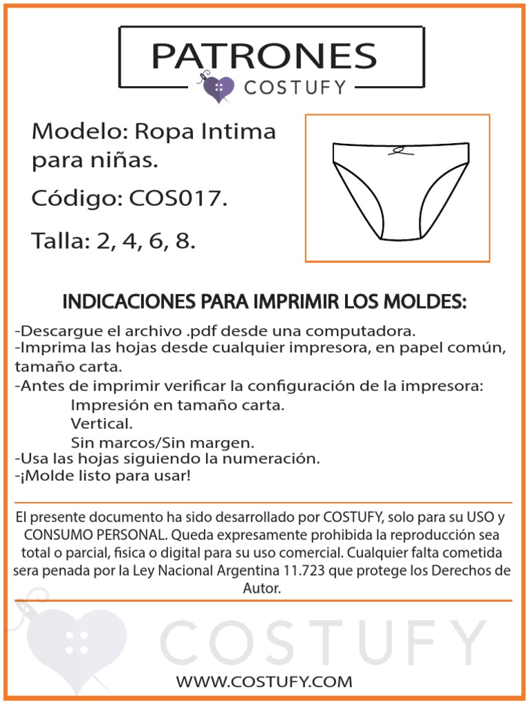 Ropa Intima para Ninas | PDF