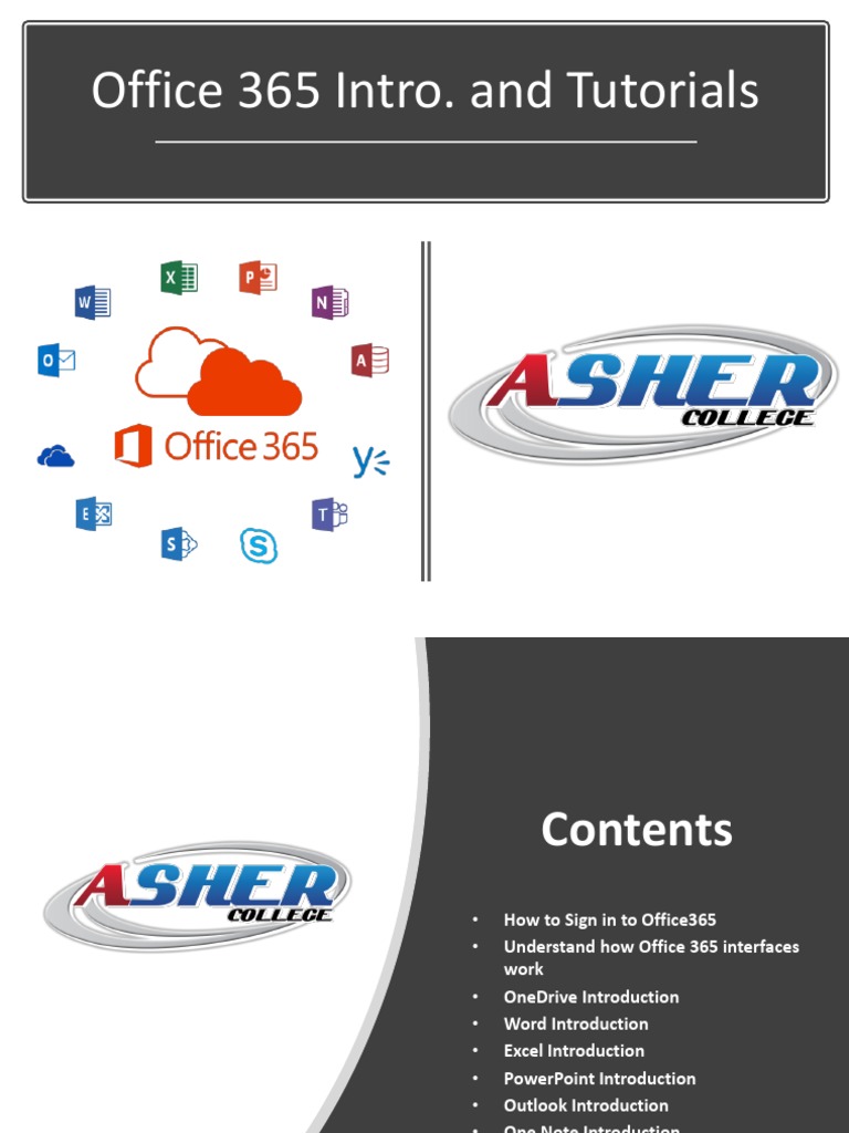 Office 365 Intro. and Tutorials | PDF | Microsoft Office | Office 365