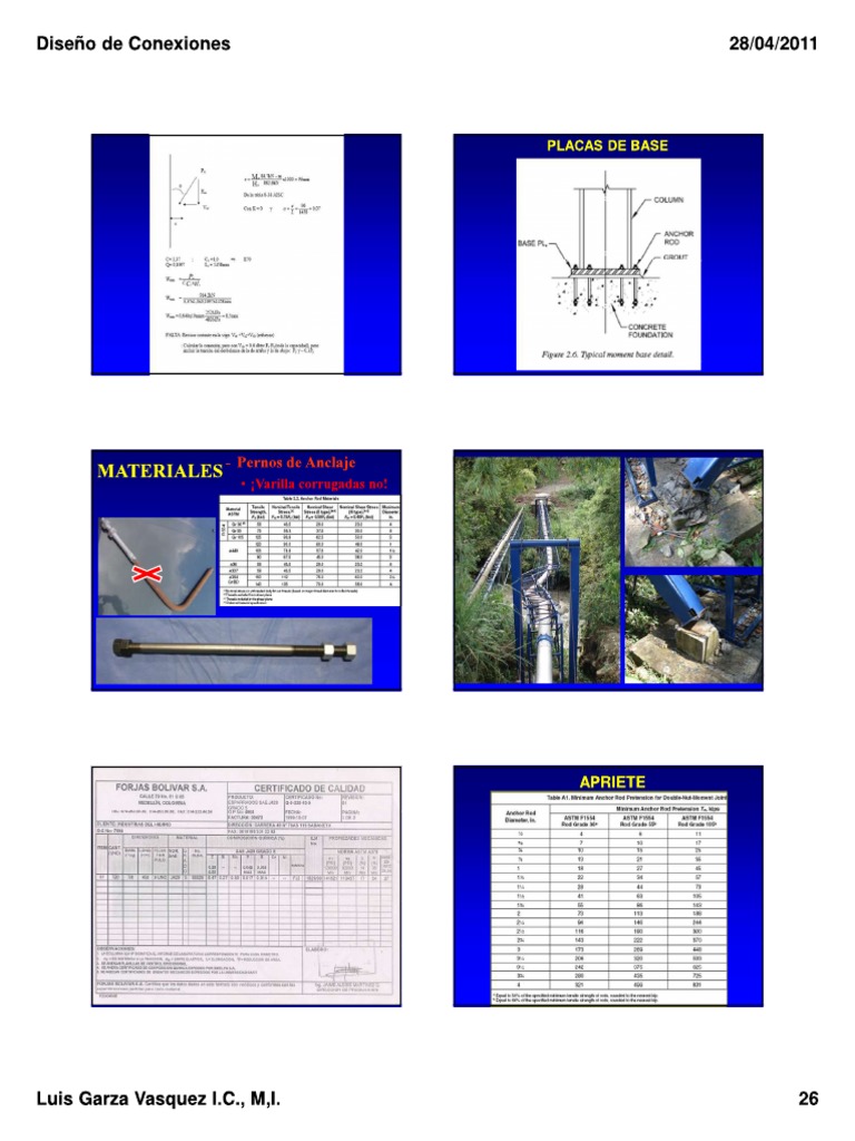Base Plate and Anchor Rod | PDF