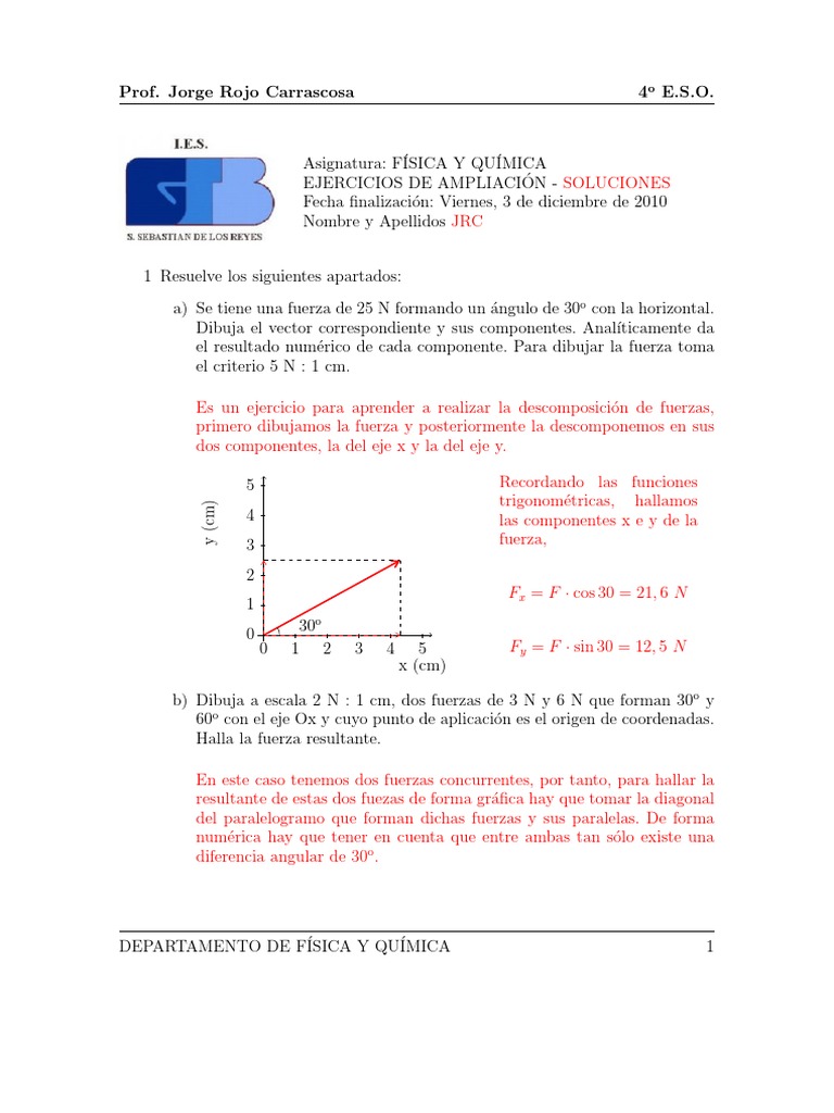 Hoja 2 - Soluciones | PDF | Las leyes del movimiento de Newton | Fuerza
