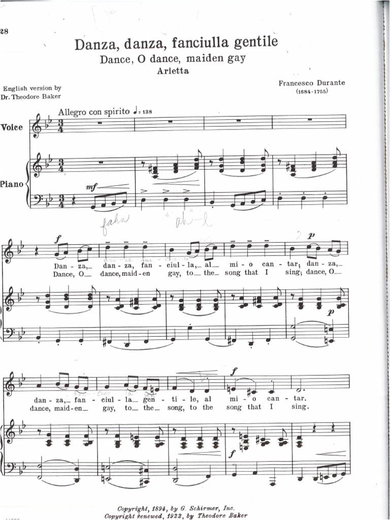 Danza Danza Sheet Music Bflat | PDF