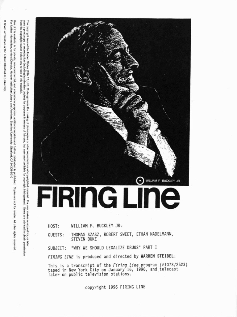 Firing Line Why We Should Legalize Drugs Part I | PDF | Fourth ...