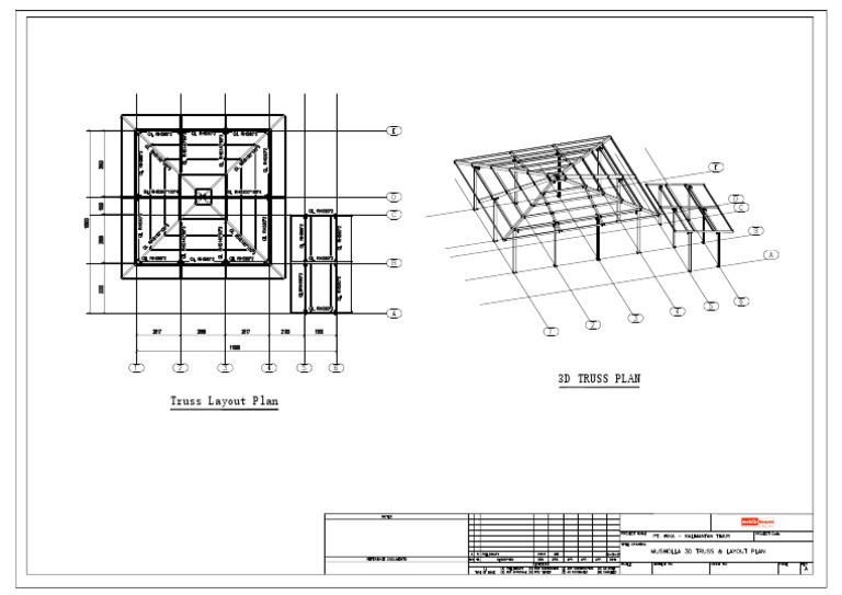 Musholla 3D Truss Layout Plan | PDF