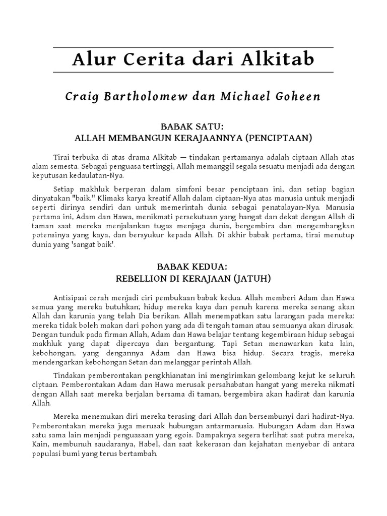 Storyline Bartholomew | PDF | Agama & Spiritualitas | Dewasa Muda