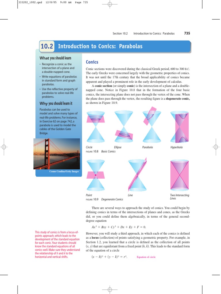 Introduction To Conics: Parabolas | PDF | Algebraic Geometry | Geometry