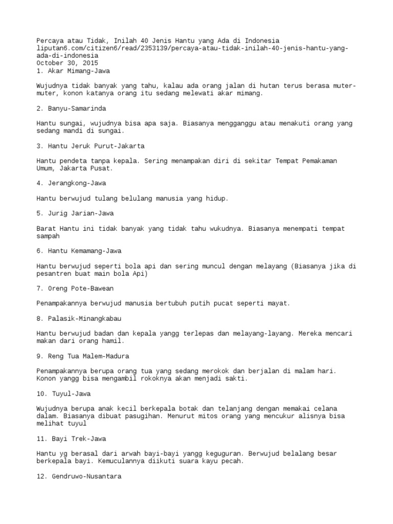 Daftar Nama Kuasa Jahat | PDF