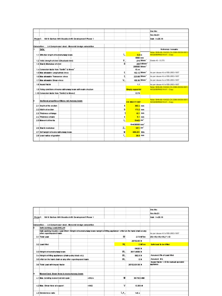 MonoRail Calculation | PDF | Bending | Beam (Structure)