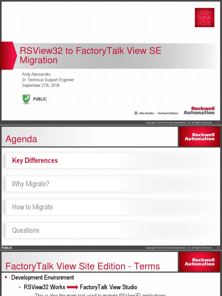 Rsview32 To Factorytalk View Se Migration: Andy Alessandro Sr ...
