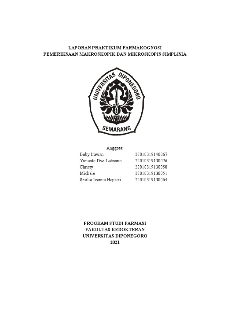 Pemeriksaan Simplisia: Makroskopis & Mikroskopis | PDF