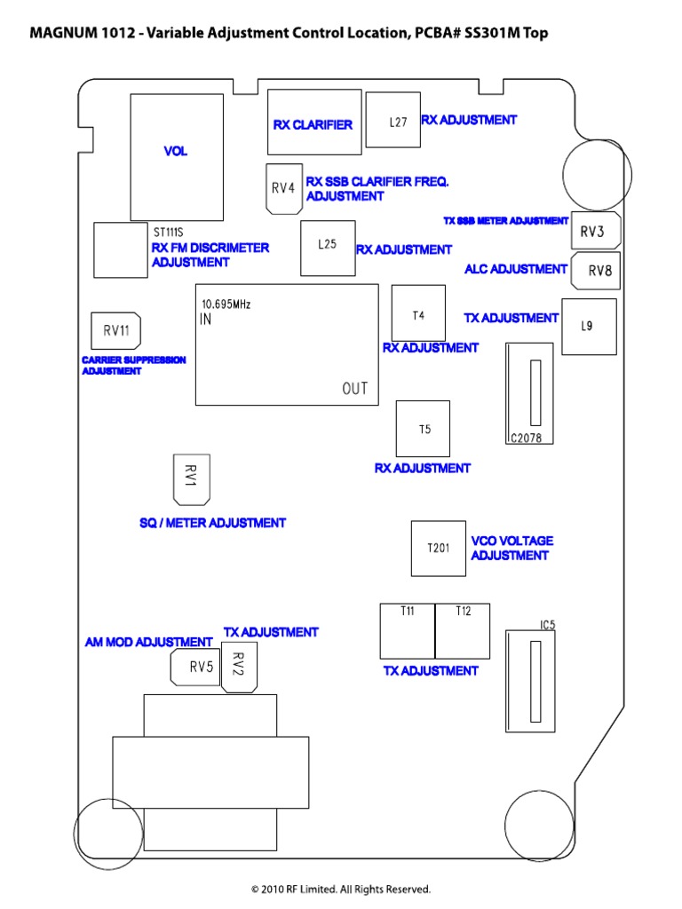 Magnum 1012 VR Location - PCB SS301M Top | PDF