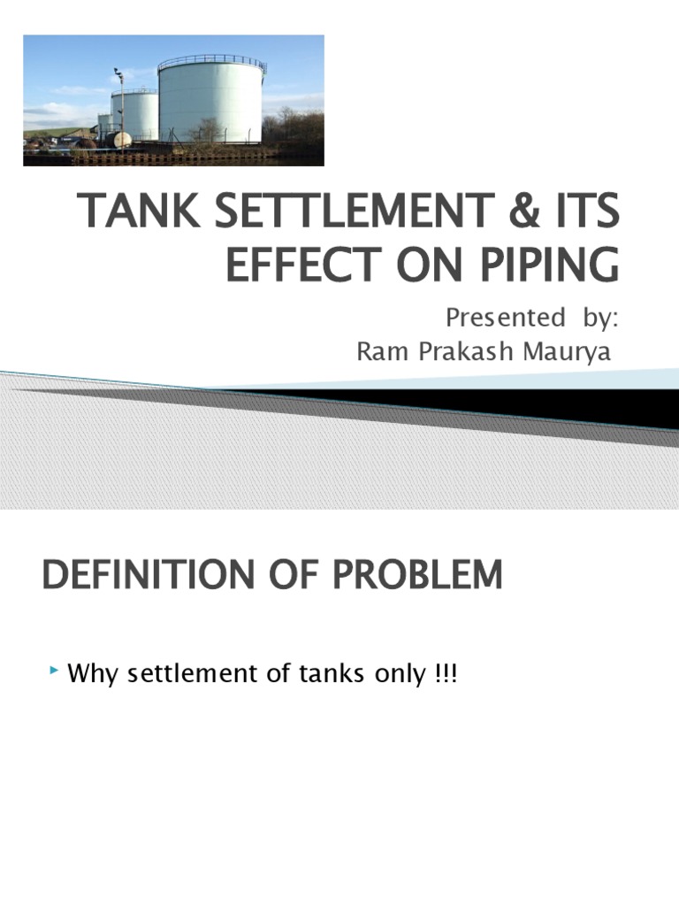 Tank Settlement and Its Effect On Piping | PDF