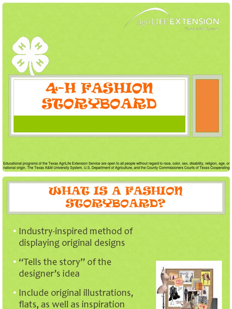 4-H Fashion Storyboard | PDF | Fashion | Communication