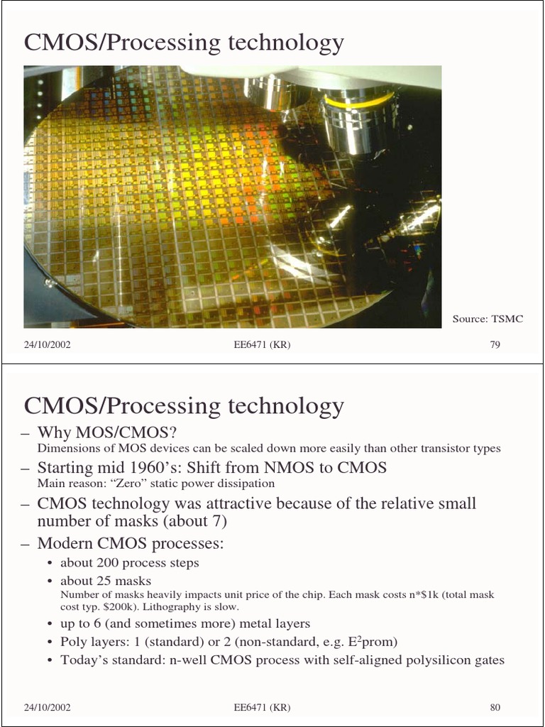 CMOS/Processing Technology | PDF | Cmos | Photolithography