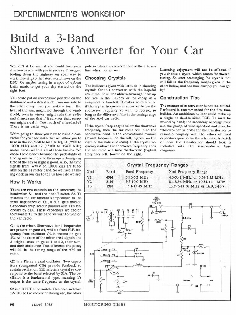 Build A 3-Band Shortwave Converter For Your Car | PDF | Radio ...