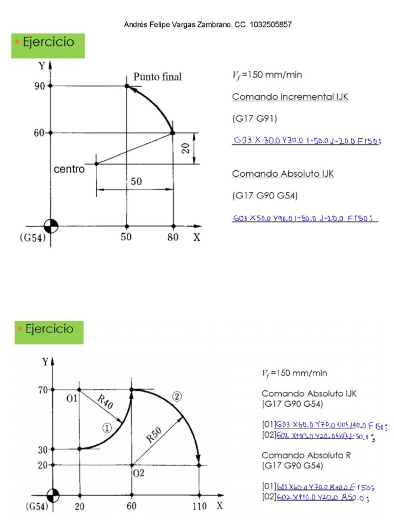 Ejercicios Sesion 3 CNC | PDF