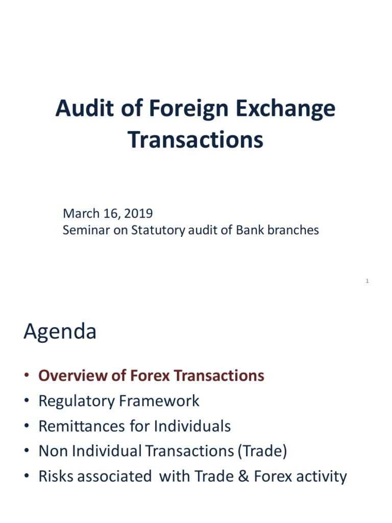 Forex Audit for Bank Branches | PDF | Foreign Exchange Market | Reserve ...