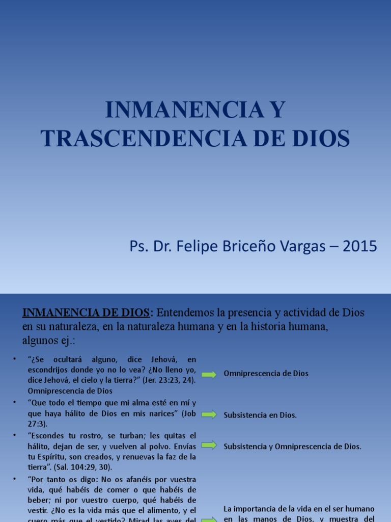 Inmanencia y Trascendencia de Dios | PDF | Deísmo | Mitología