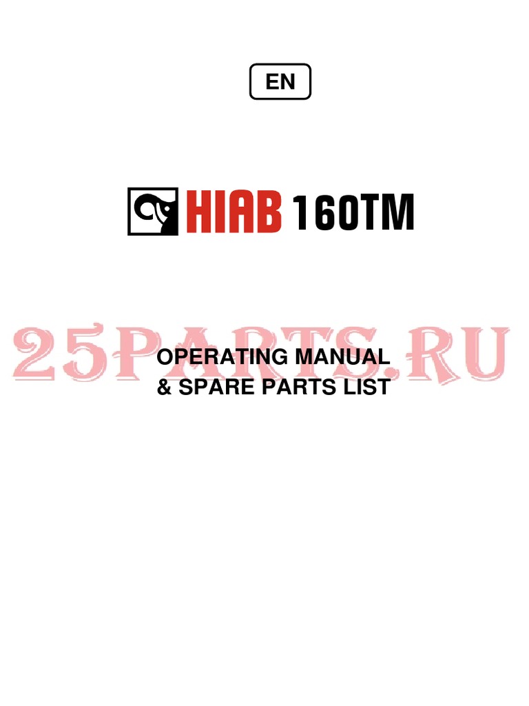 Hiab 160 | PDF | Crane (Machine) | Transmission (Mechanics)