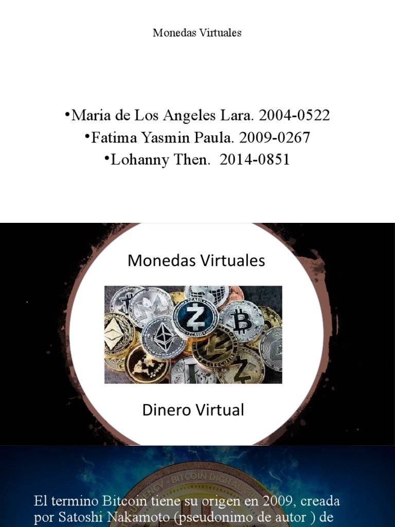Monedas Virtuales Diapositiva | PDF | Moneda | Dinero