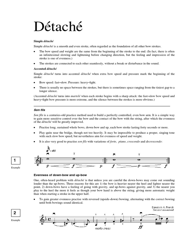 Detache | PDF | Music Production | String Instruments
