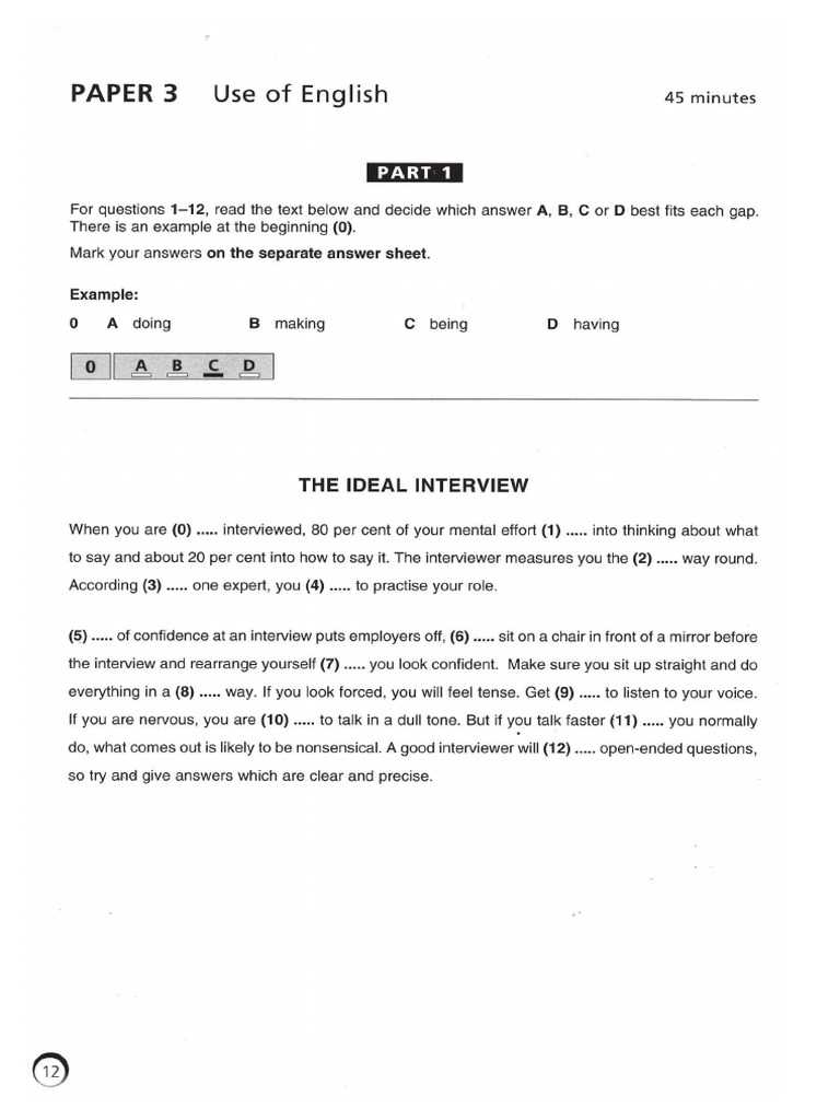 FCE - Use of English.6 | PDF