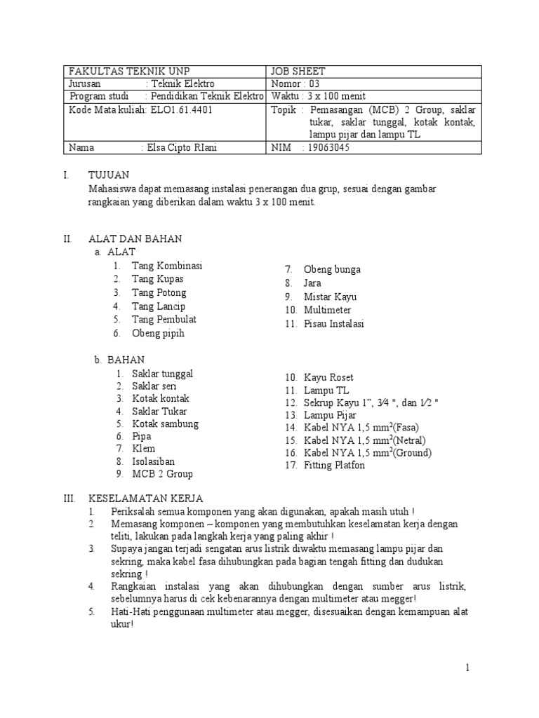 3.ELsa CIpto RIani - 19063045 | PDF