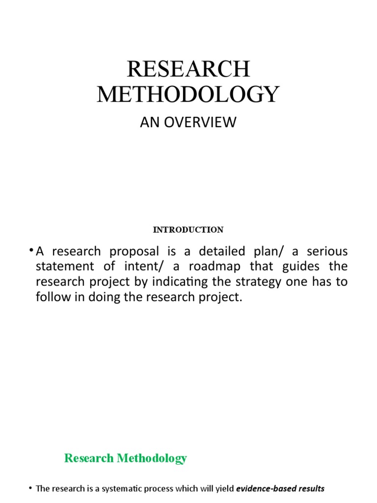 Intro To Research Methodology | PDF | Research Design | Quantitative ...