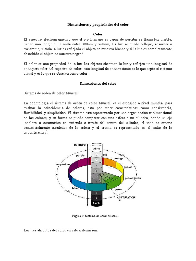 Dimensiones Del Color | PDF | Color | Ligero