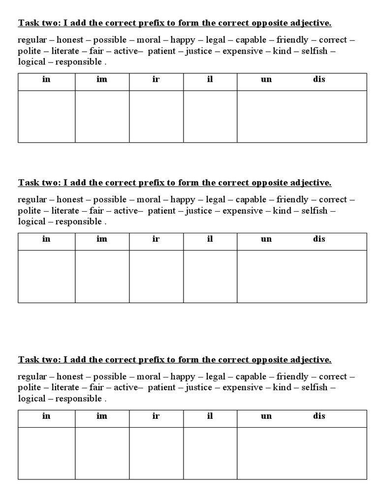 4ms Seq 2 Negative Prifixes (1) Table Only | PDF