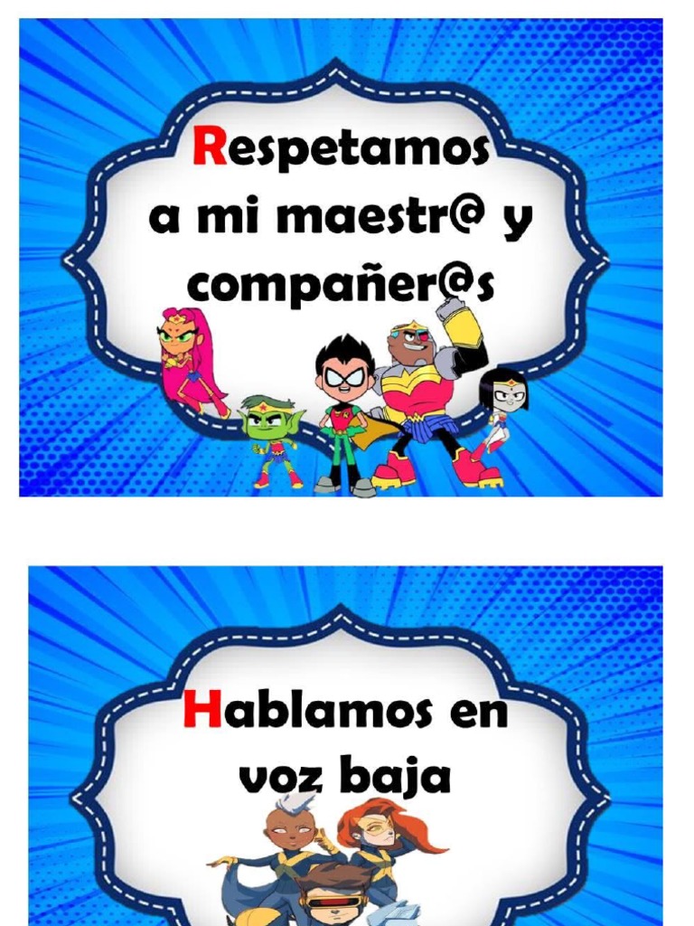 Reglas Del Salon de Superheroes | PDF