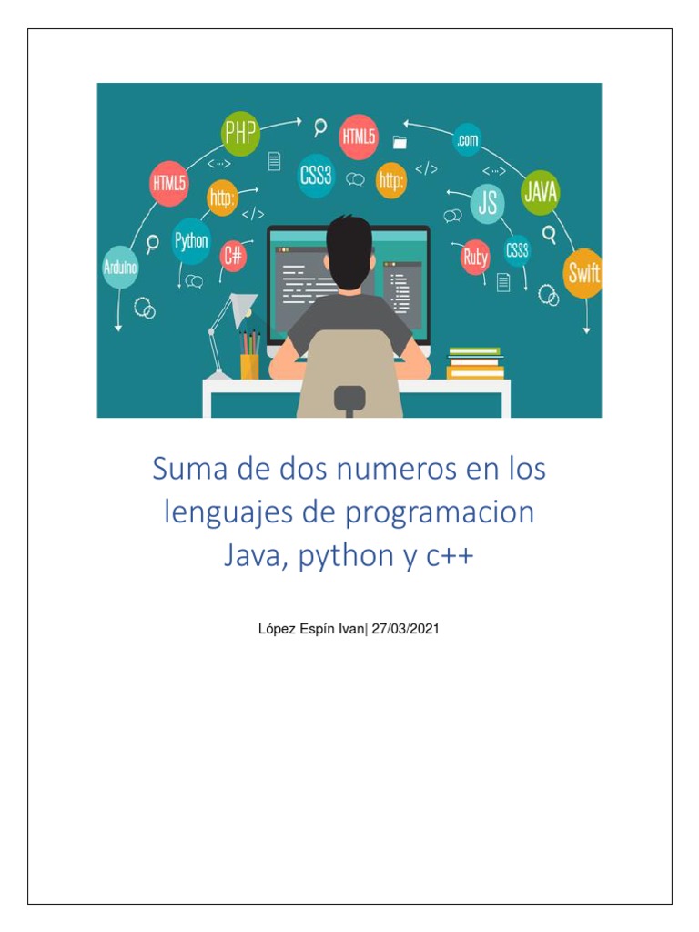 Suma de Dos Numeros en Los Lenguajes de Programacion | PDF ...