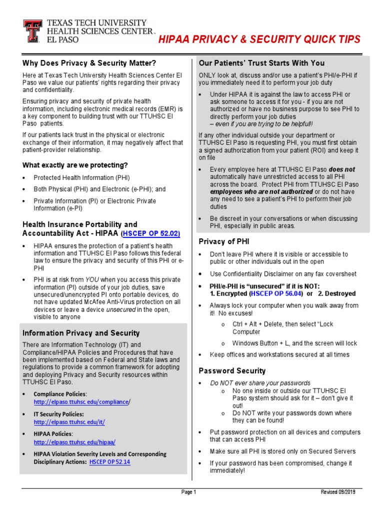 Hipaa Privacy & Security Quick Tips: Why Does Privacy & Security Matter ...