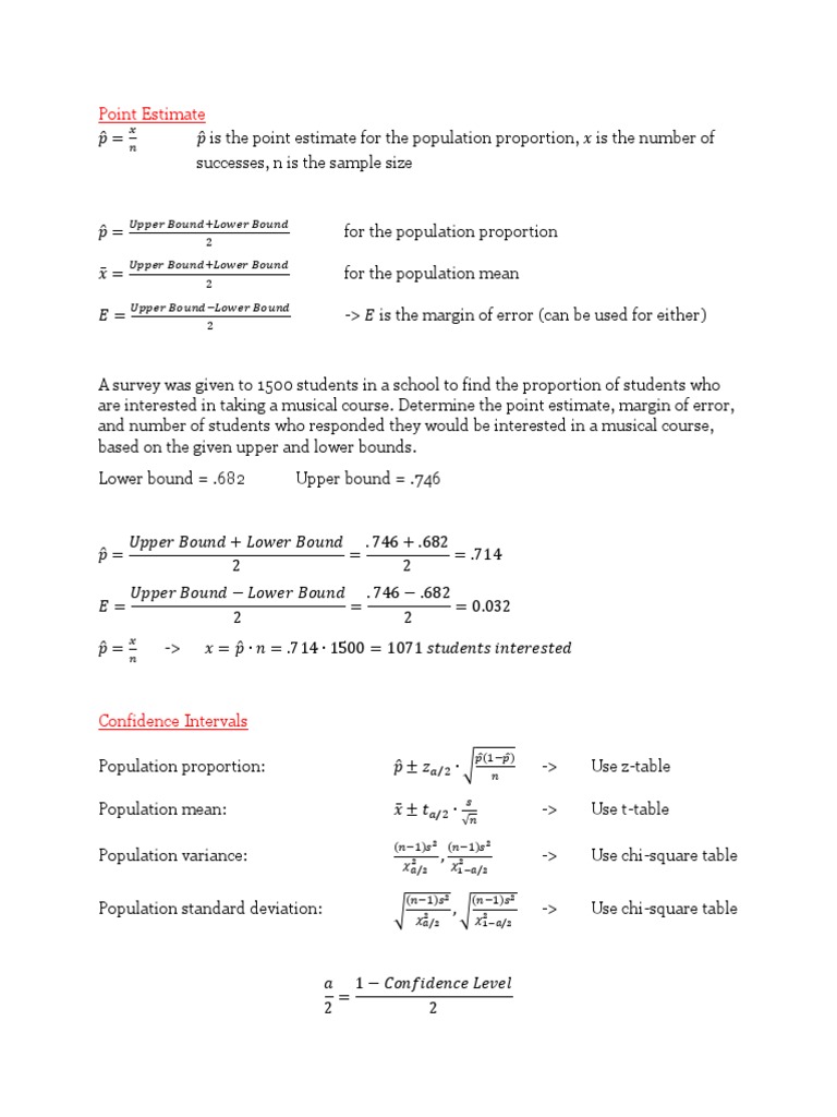 Confidence Intervals | PDF | Confidence Interval | Sample Size Determination