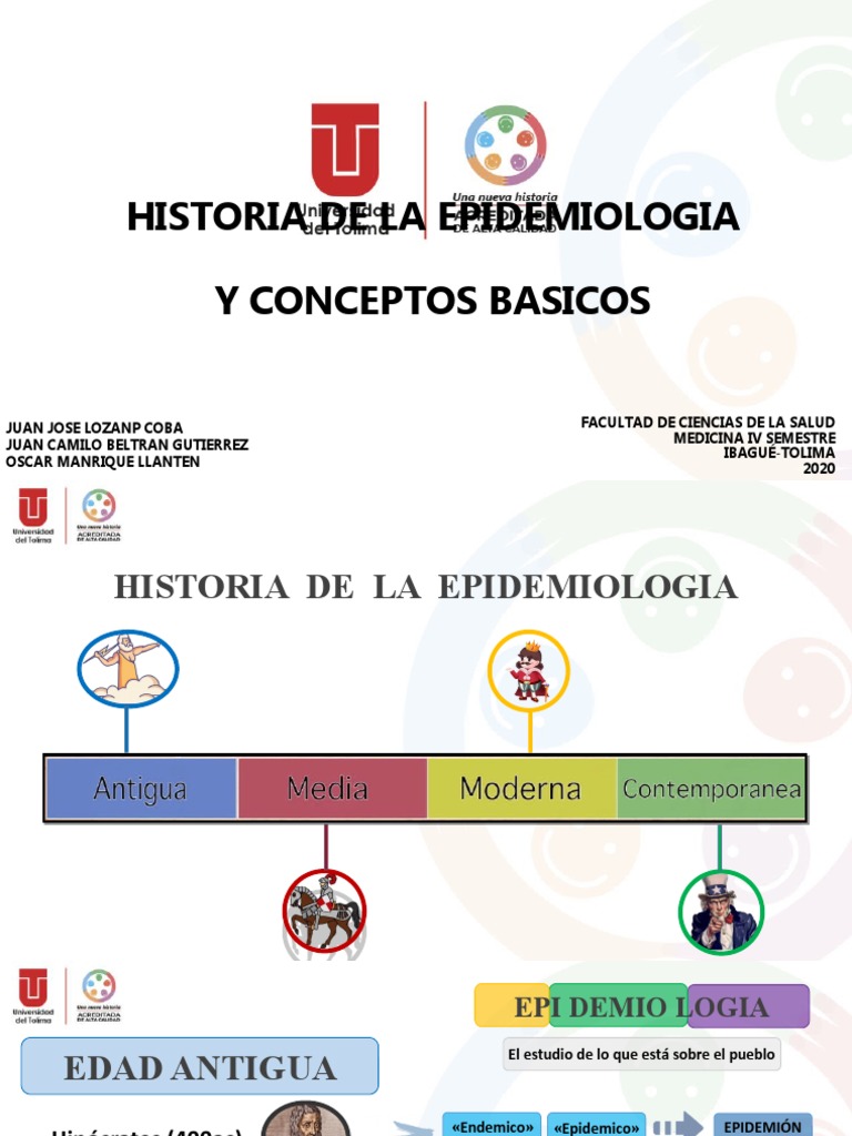 Exposición Historia y Conceptos Basicos de Epidemiología | PDF | Epidemiología | Población