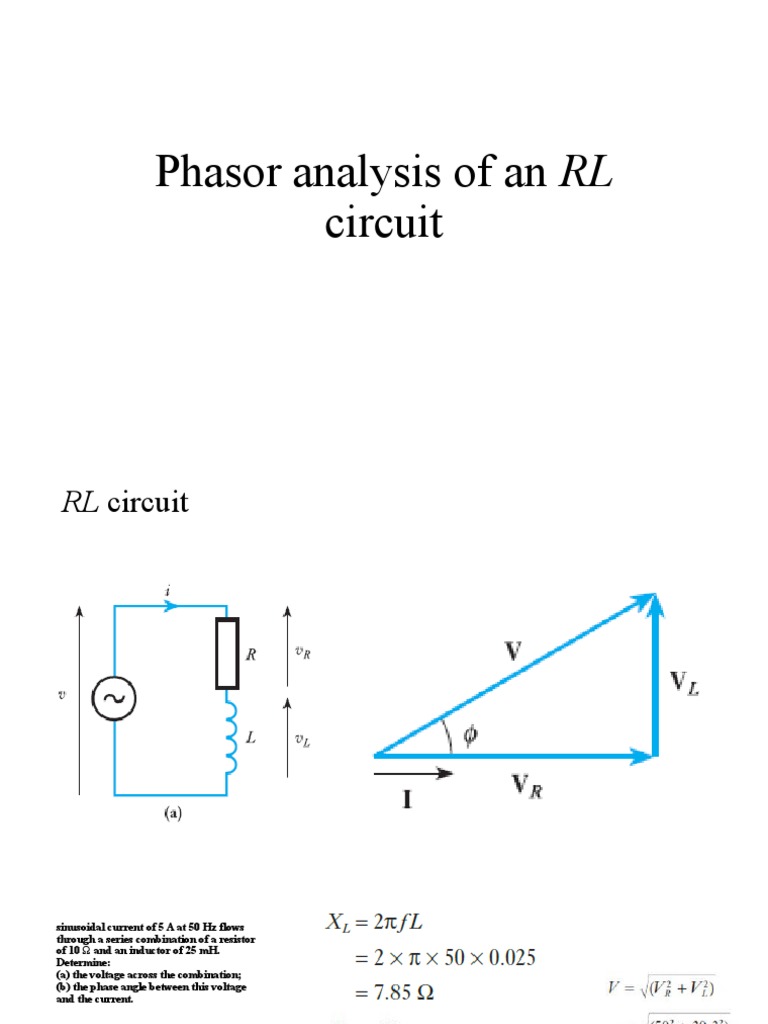 Phasor Analysis of An RL Circuit | PDF | Teaching Methods & Materials ...