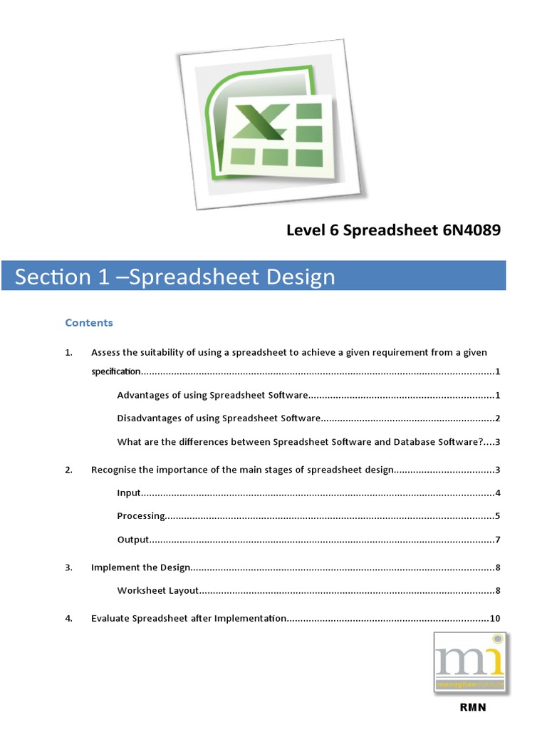 Spreadsheet Design and Evaluation Guide | PDF | Spreadsheet | Databases