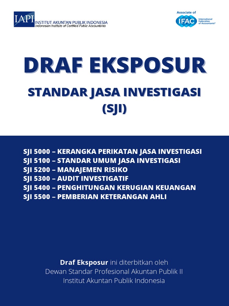 Naskah Draf Eksposur Standar Jasa Investigasi - Upload - 1-1 | PDF