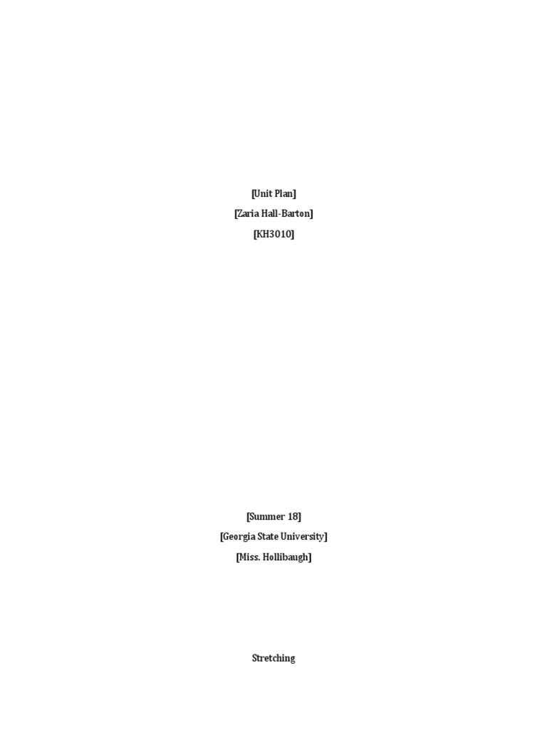 Unit Plan Assignment | PDF | Inclusion (Education) | Flexibility (Anatomy)