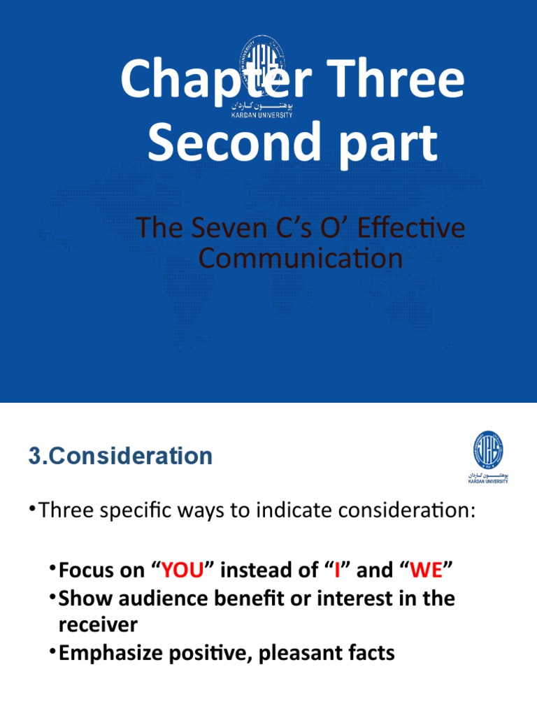 Chapter Three Second Part: The Seven C's O' Effective Communication | PDF | Sentence ...