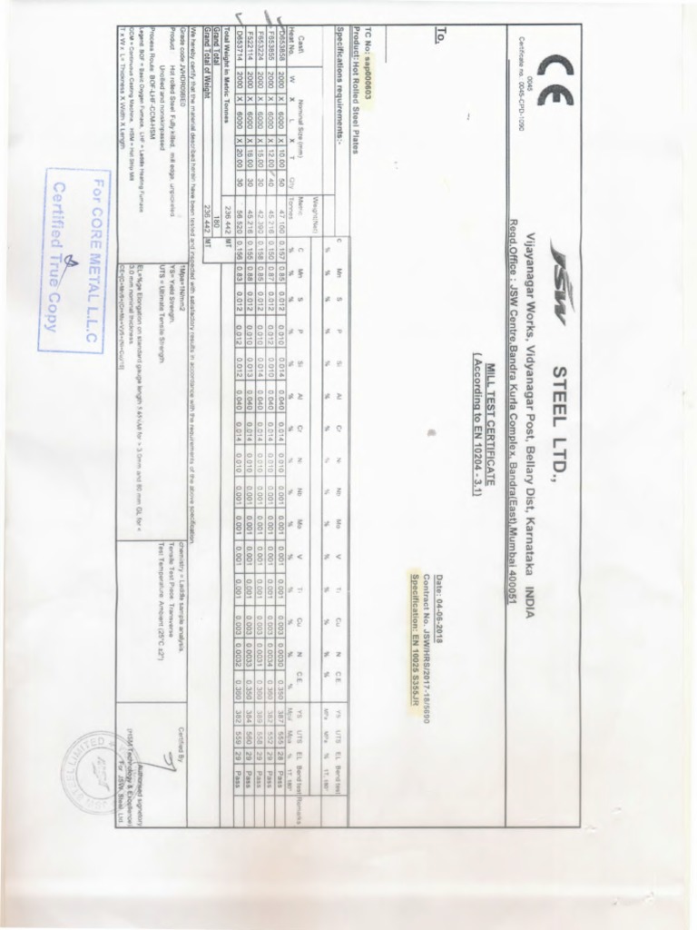 MTC Plate - S355JR - 12mm | PDF