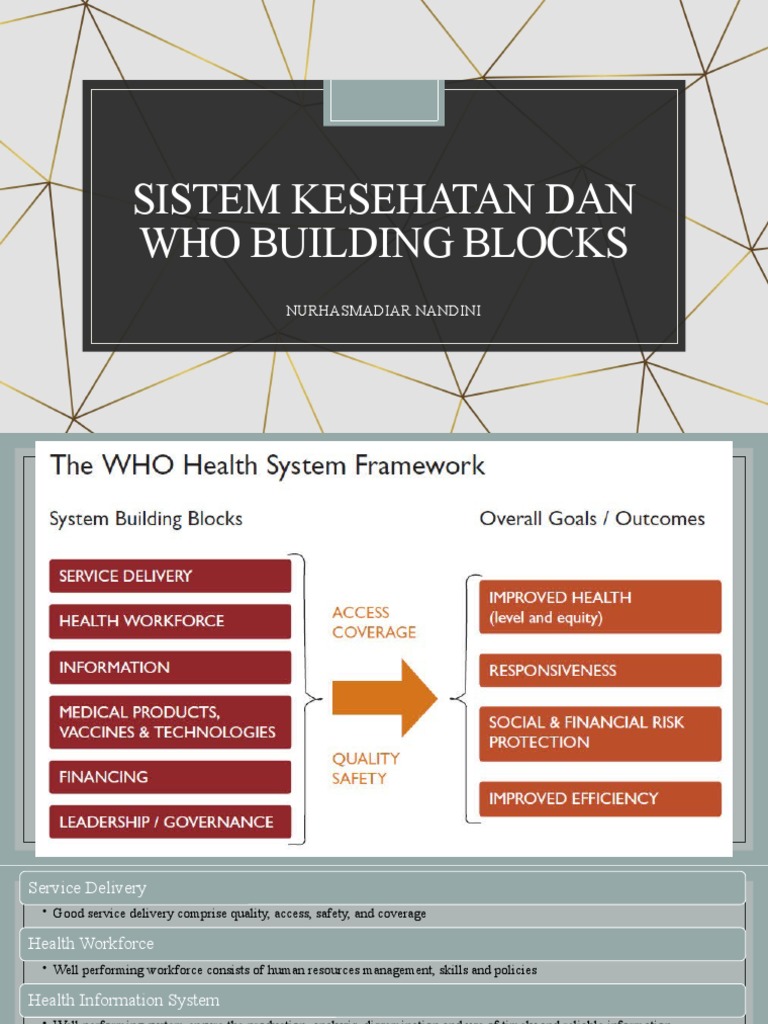 WHO's 6 Building Blocks of Health System | PDF