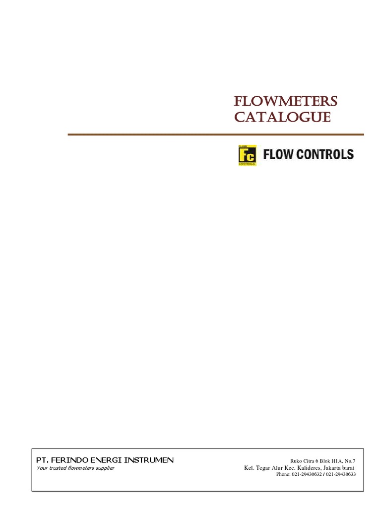 Flow Controls Positive Displacement Flow Meters Catalog | PDF | Valve ...