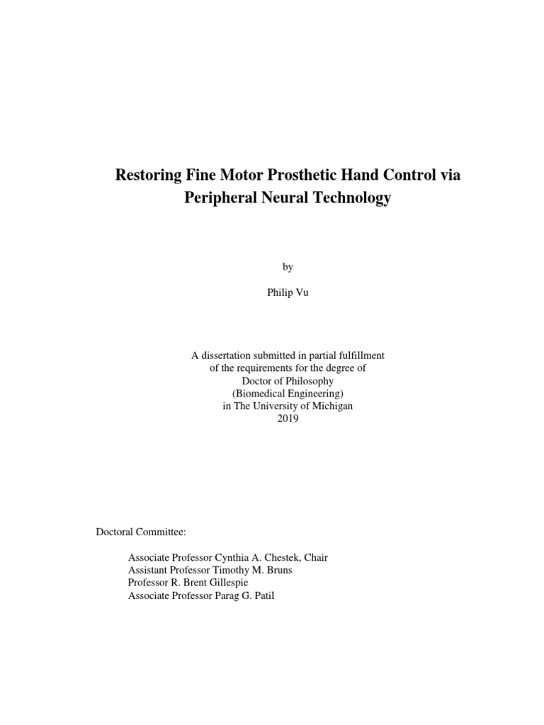 Hand Control | PDF | Prosthesis | Electromyography