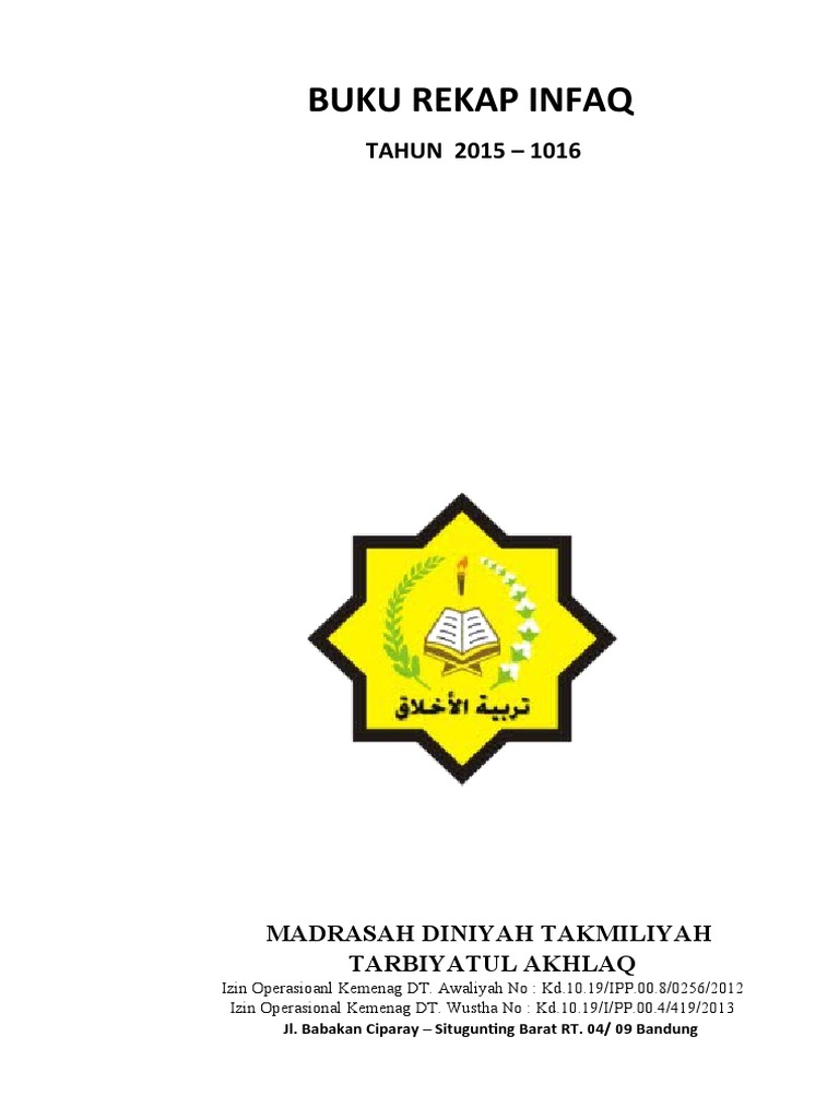 Buku Rekap Infaq | PDF