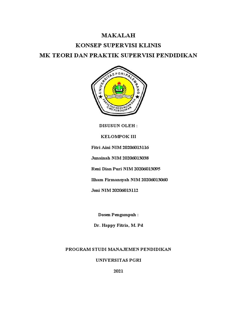Konsep Supervisi Klinis dalam Pendidikan | PDF