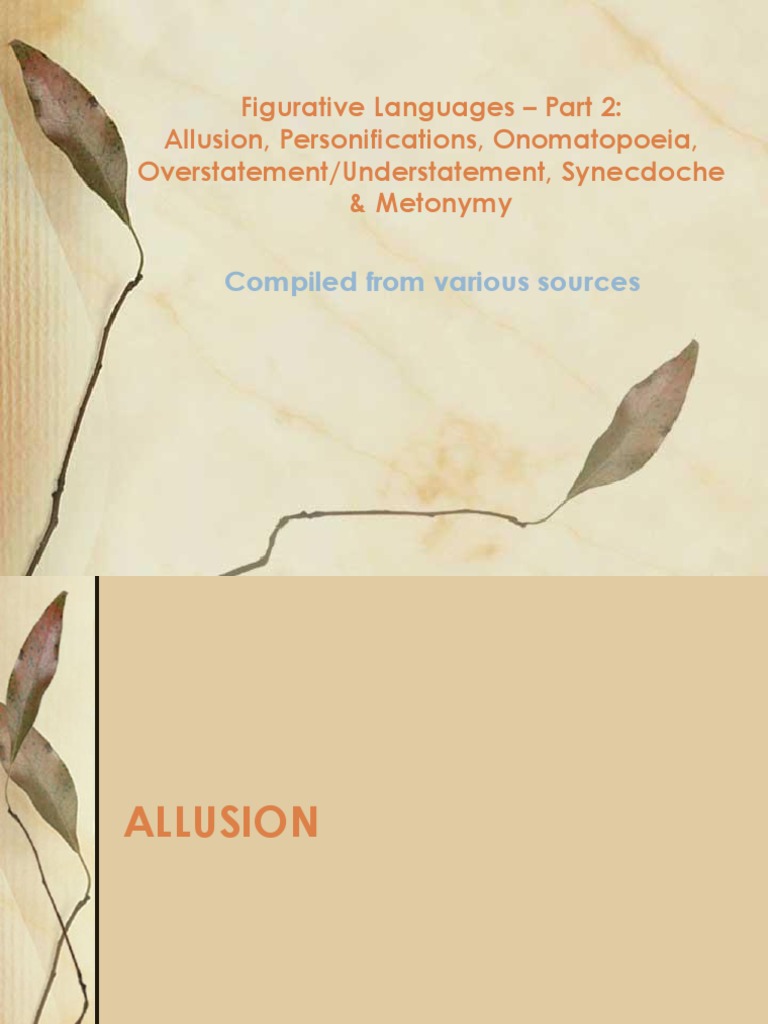 Understanding Figurative Language: Allusion, Personification, and More ...