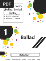 Understanding Ballads and Their Structure | PDF | Metre (Poetry) | Poetry