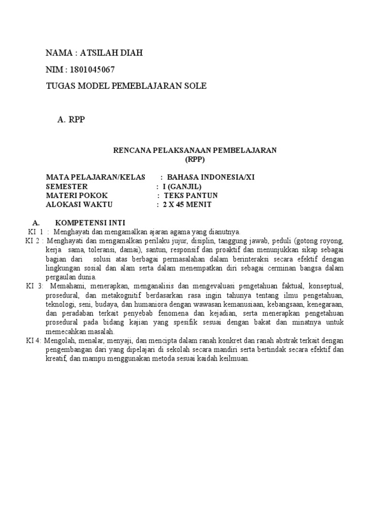 Model Pembelajaran SOLE | PDF