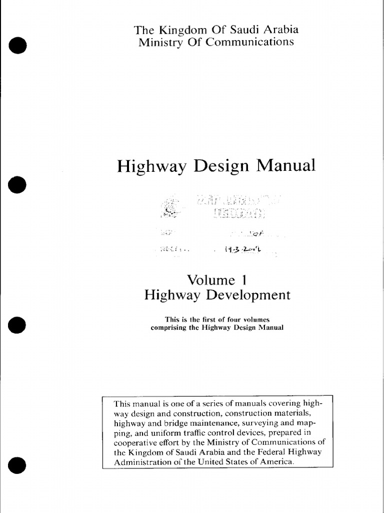 Highway Design Manual (V1) | PDF | Flood | Geodesy