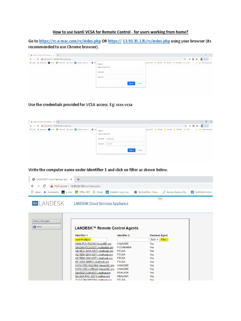 How To Use Ivanti VCSA For Remote Control | PDF